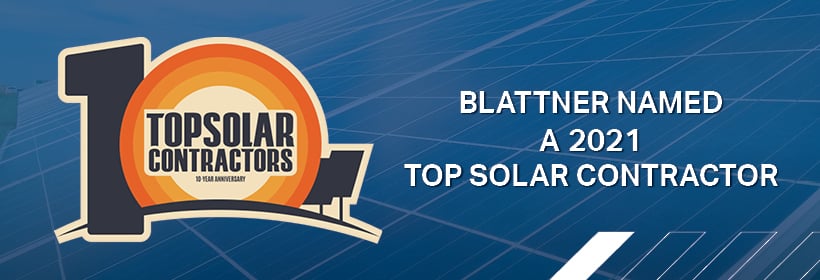 Blattner Recognized As A Top Solar Contractor By Solar Power World.